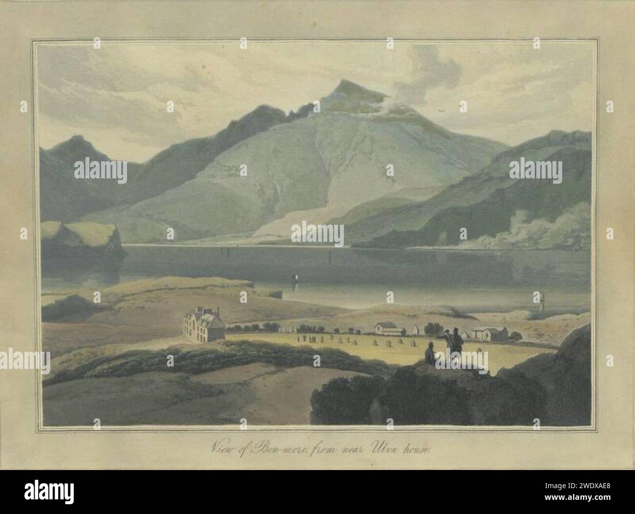 William Daniell - View of Ben-More from near Ulva House Stock Photo - Alamy
