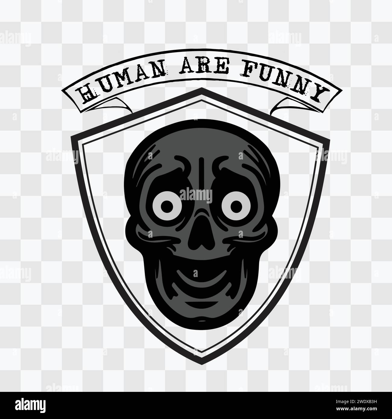 Human Skull Vector Illustration Funny Looking Unique Design Human Head