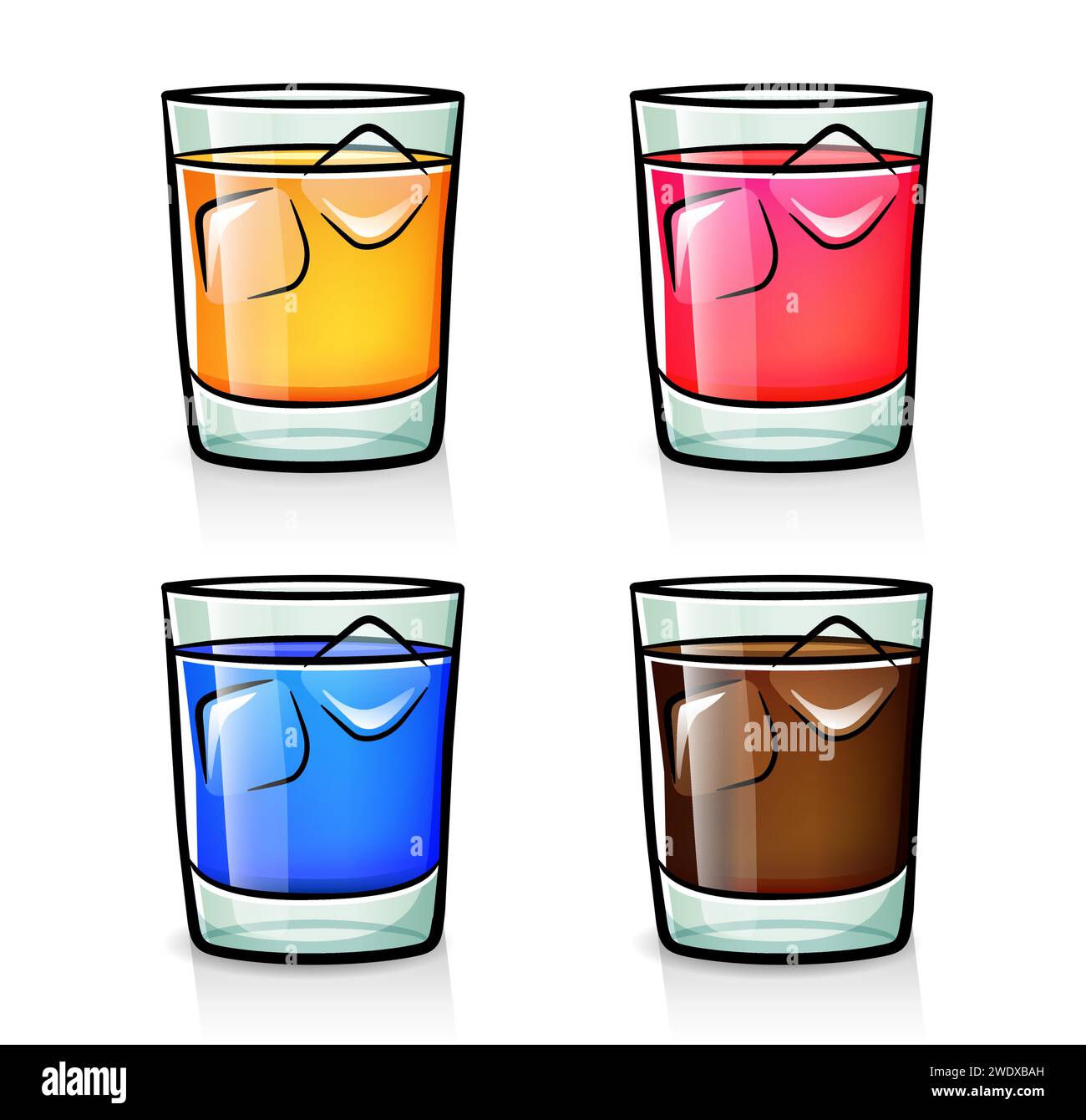 Cartoon cocktail glass isolated Stock Vector Images - Alamy