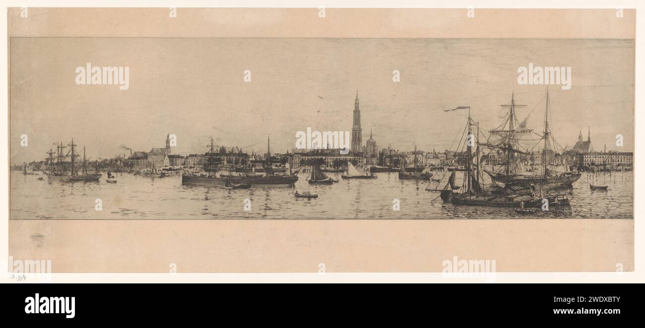 Antwerp seen from the Scheldt, Robert Mols, 1858 - 1903 print Antwerp ...