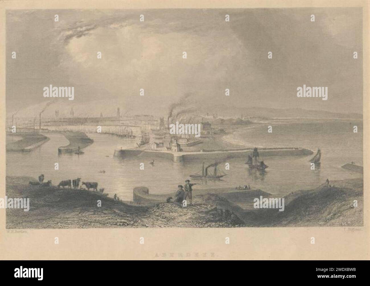 Aberdeen, Views From The South Opposite Toll House - Thomas Higham ...