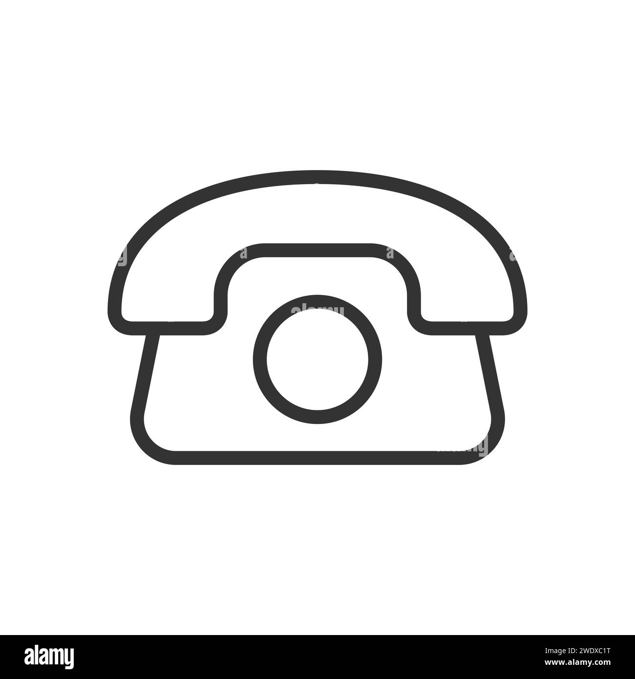 Telephone icon linear logo Cut Out Stock Images & Pictures - Alamy