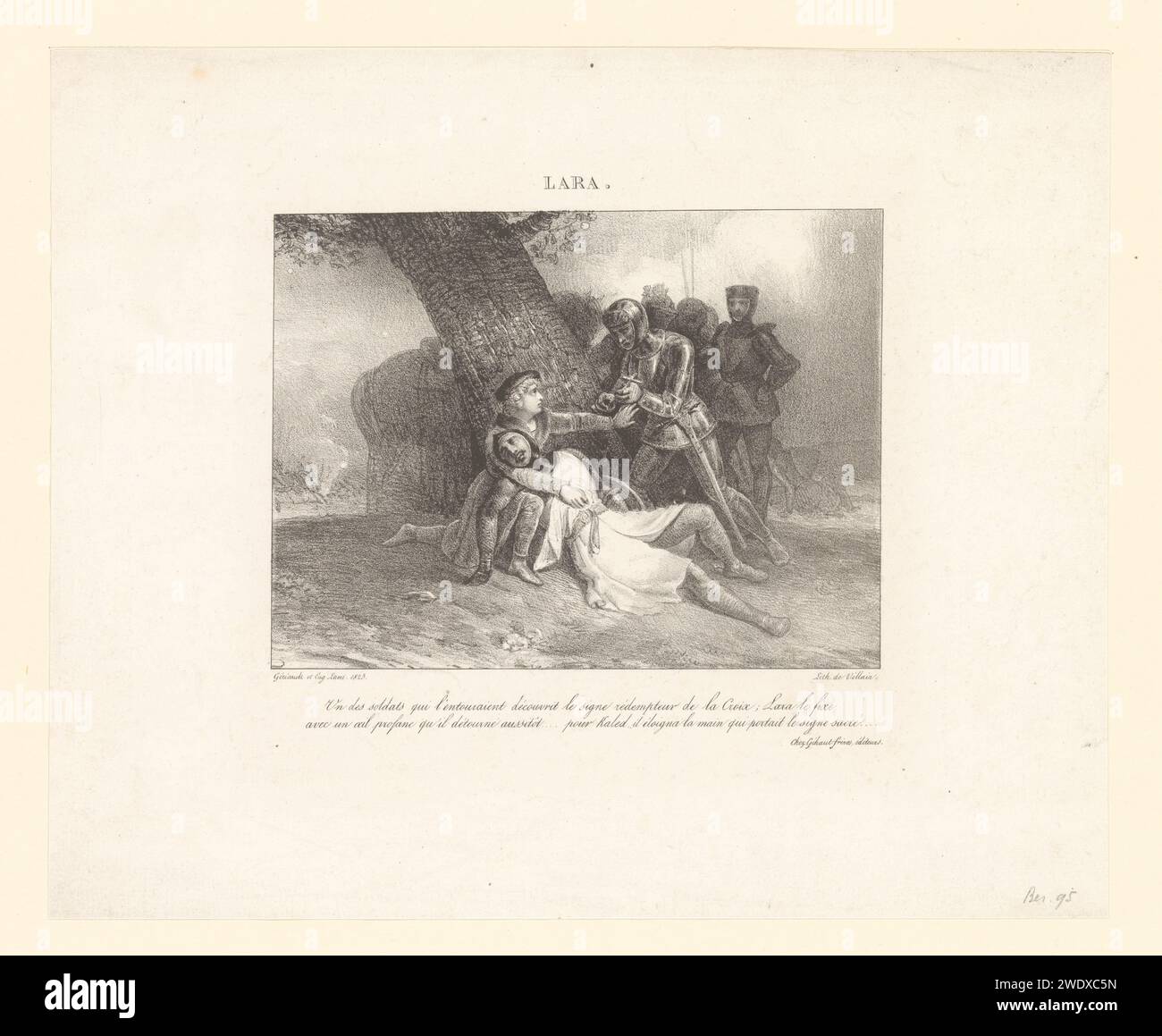 Dying man with knights at a tree, Théodore Géricault, François Jean ...