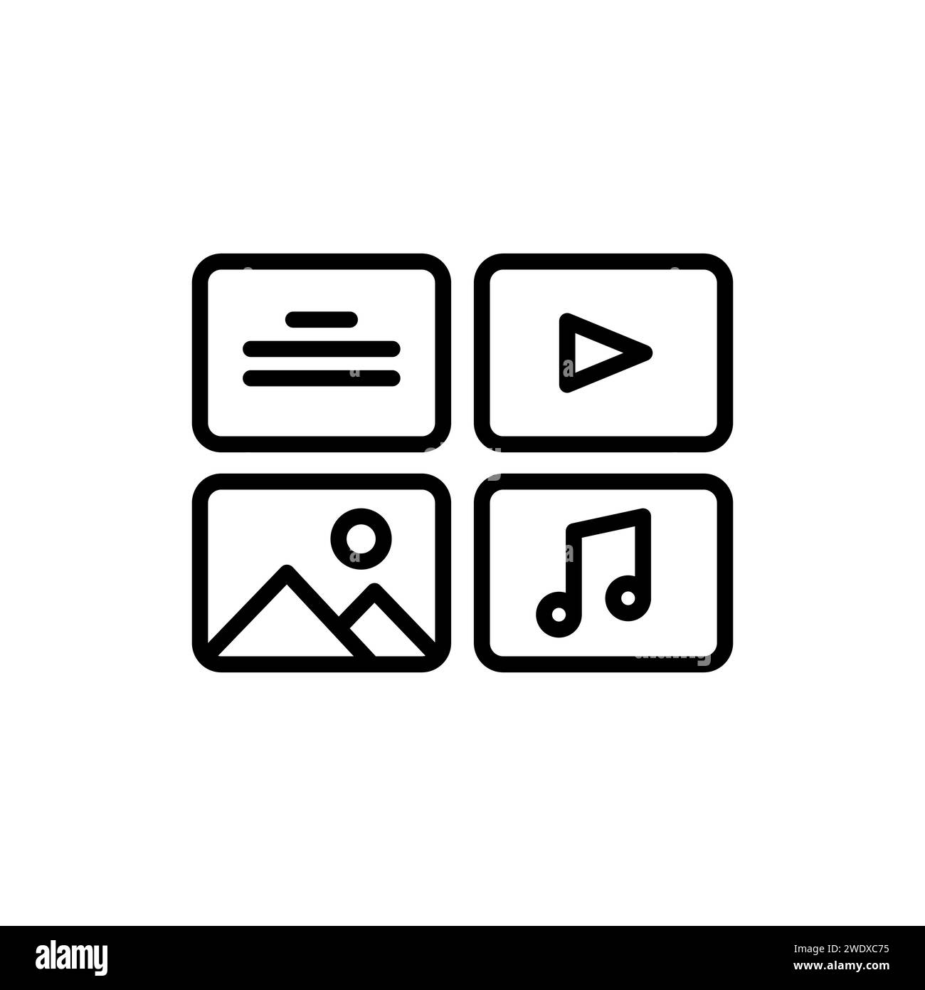 Multimedia ui headphones hi-res stock photography and images - Alamy