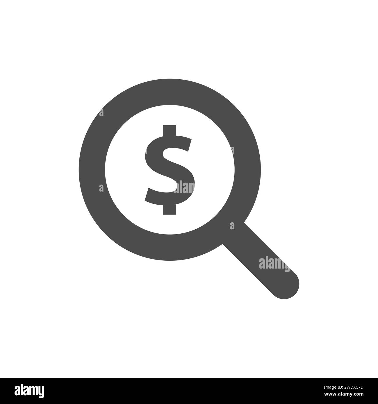 Magnify glass dollar sign Stock Vector Images - Alamy