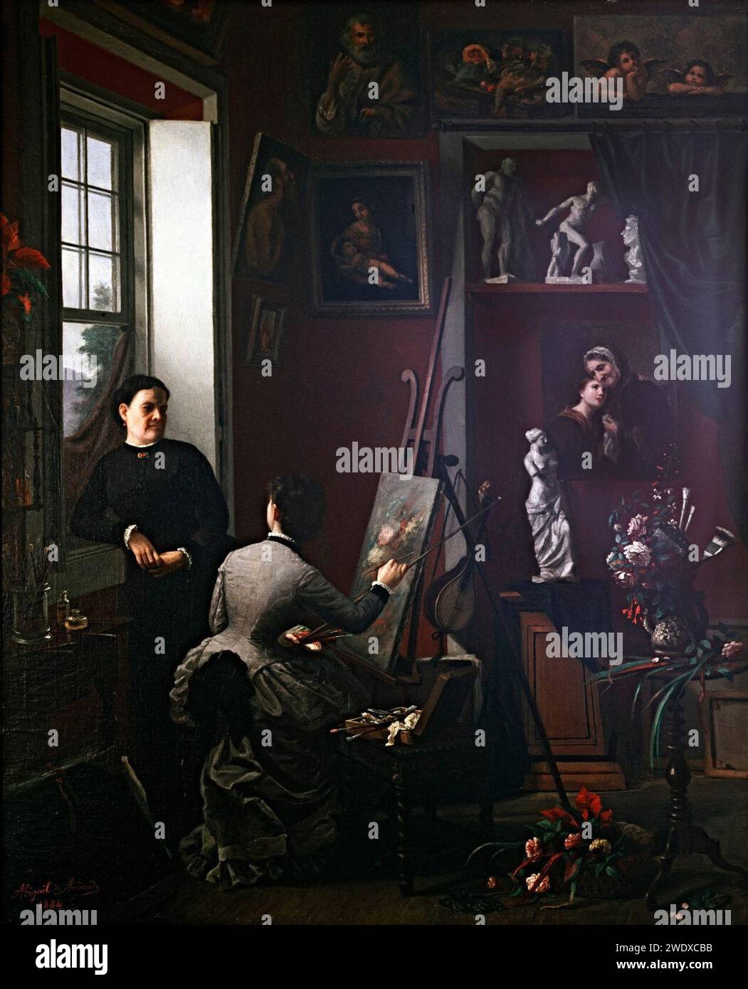Abigail de Andrade - Um canto no meu ateliê, 1884 Stock Photo - Alamy