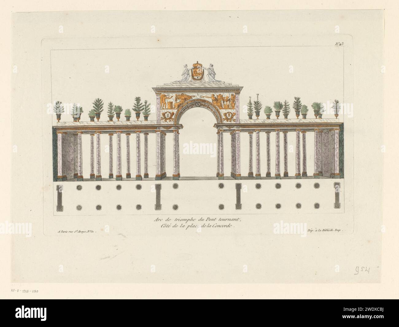 Arc de Triomphe Vanaf de Place de la Concorde, Anonymous, After Charles ...