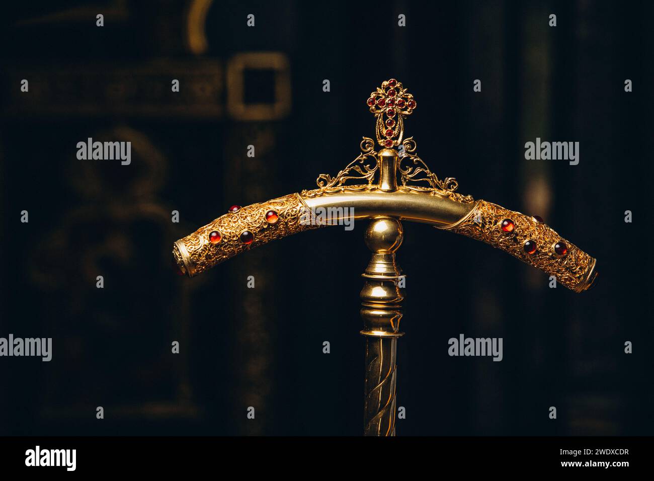 Wand staff church in the orthodox church light Stock Photo - Alamy