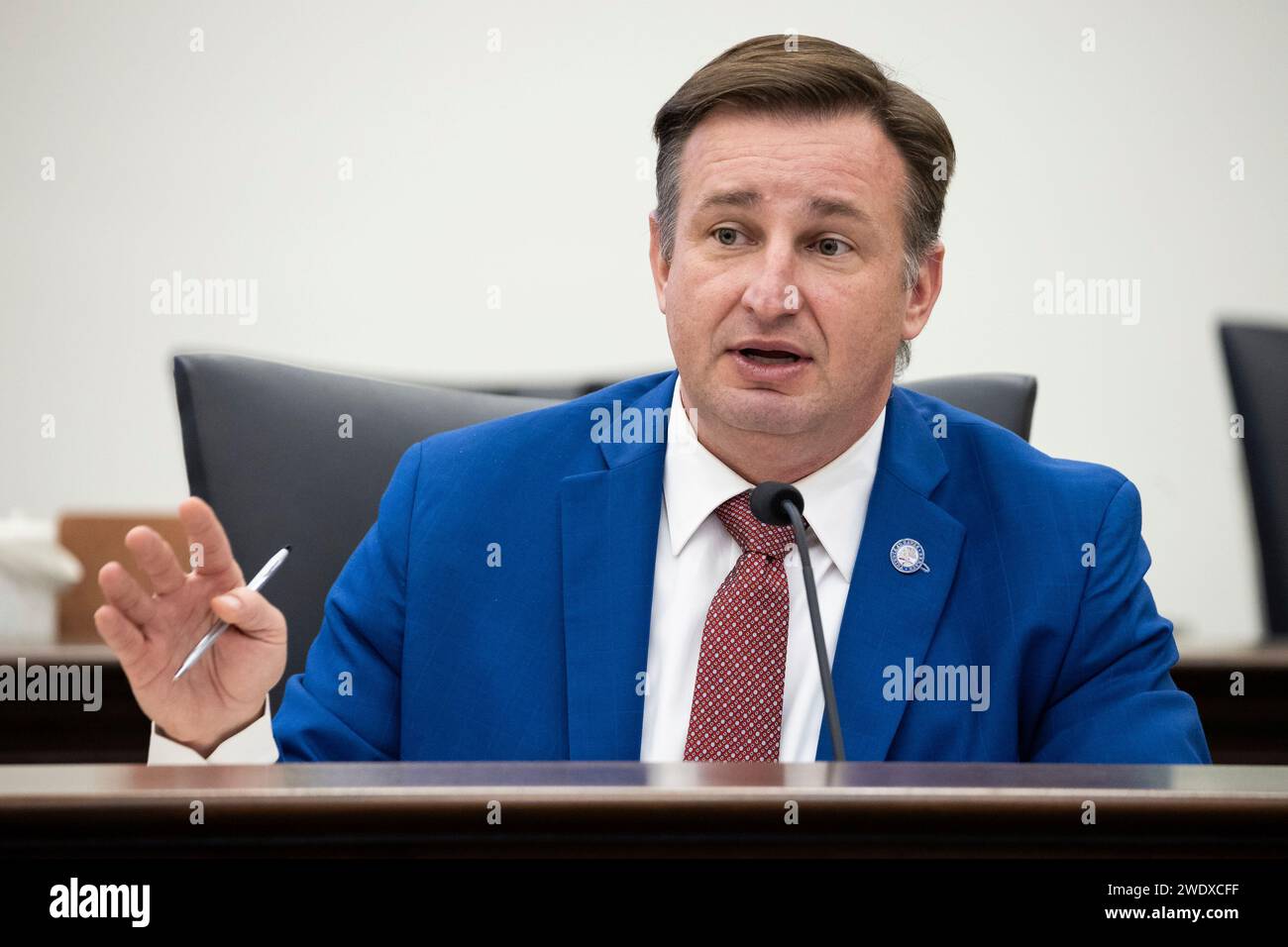 Florida State Sen. Jason Brodeur is seen during a hearing at the ...