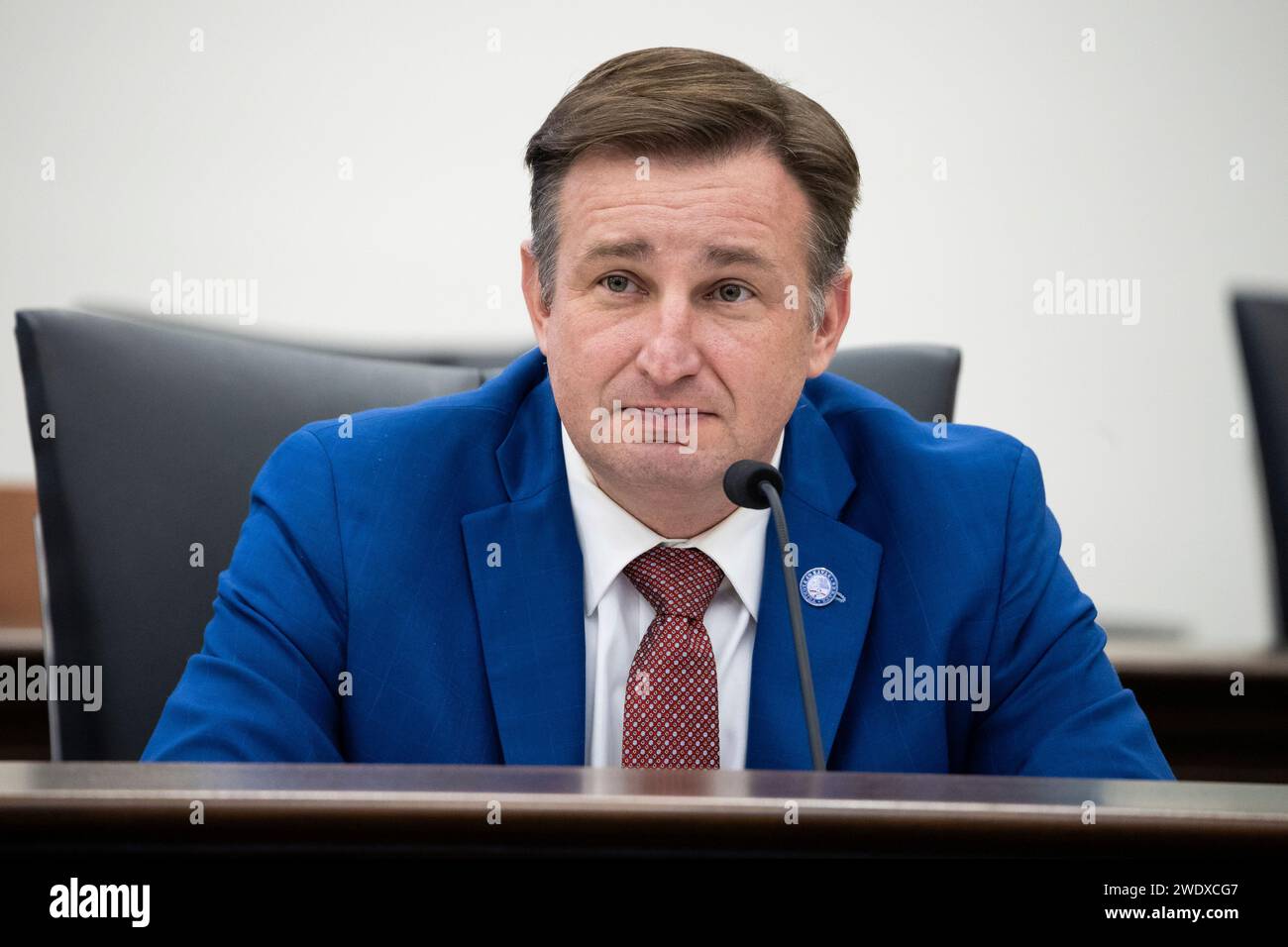 Florida State Sen. Jason Brodeur is seen during a hearing at the ...