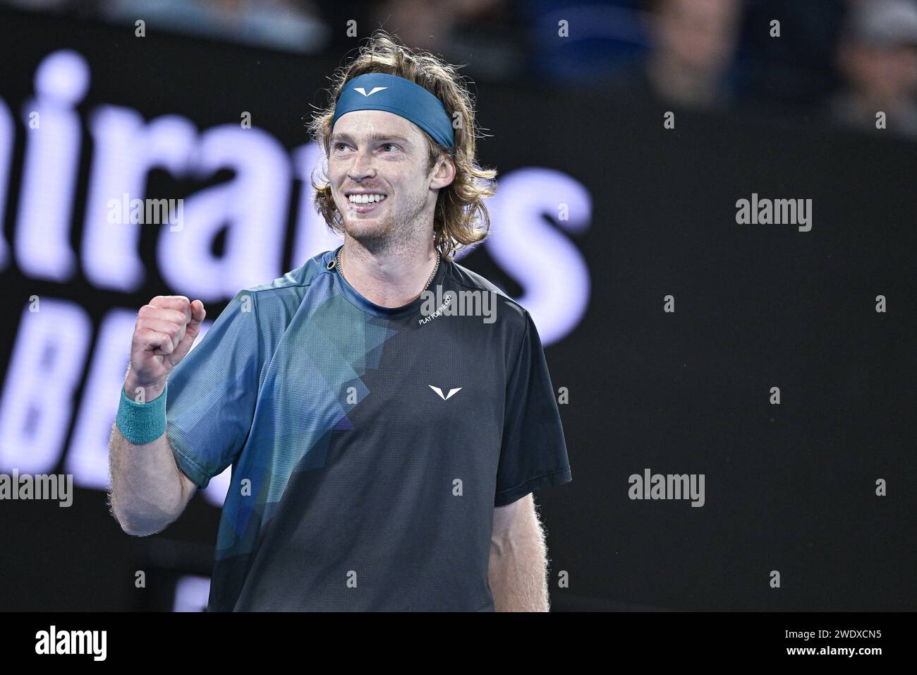 Andrey Rublev of Russia during the Australian Open AO 2024 Grand Slam ...