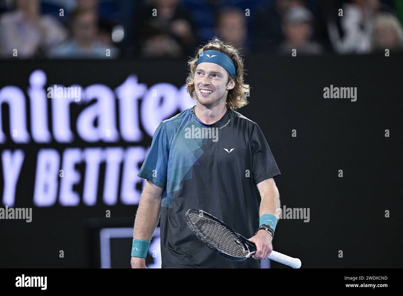 Andrey Rublev of Russia during the Australian Open AO 2024 Grand Slam ...
