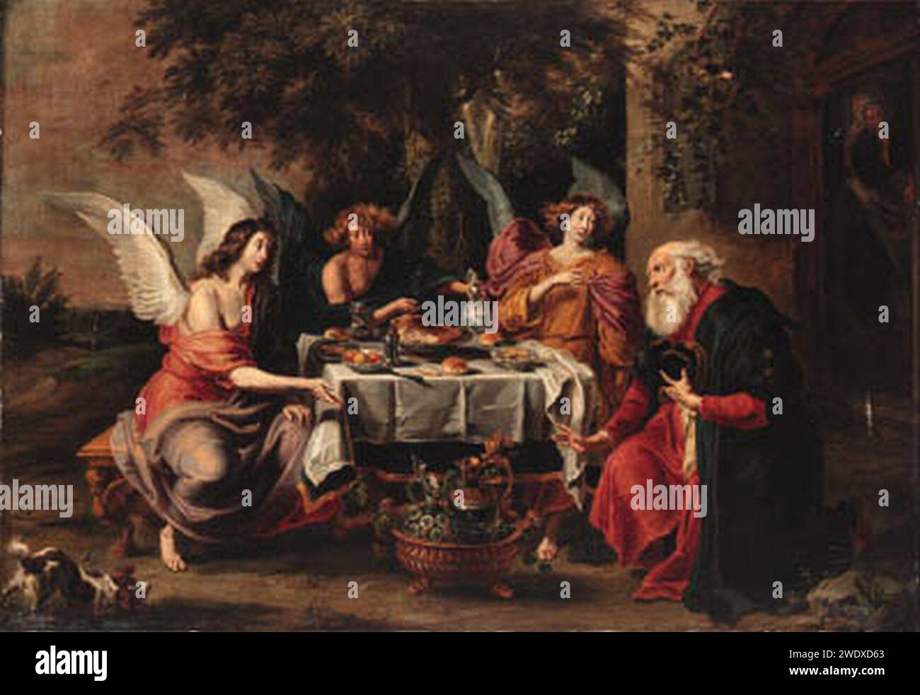 Abraham and the three angels 2000 NYR 09318 0102 000(124249 Stock Photo ...