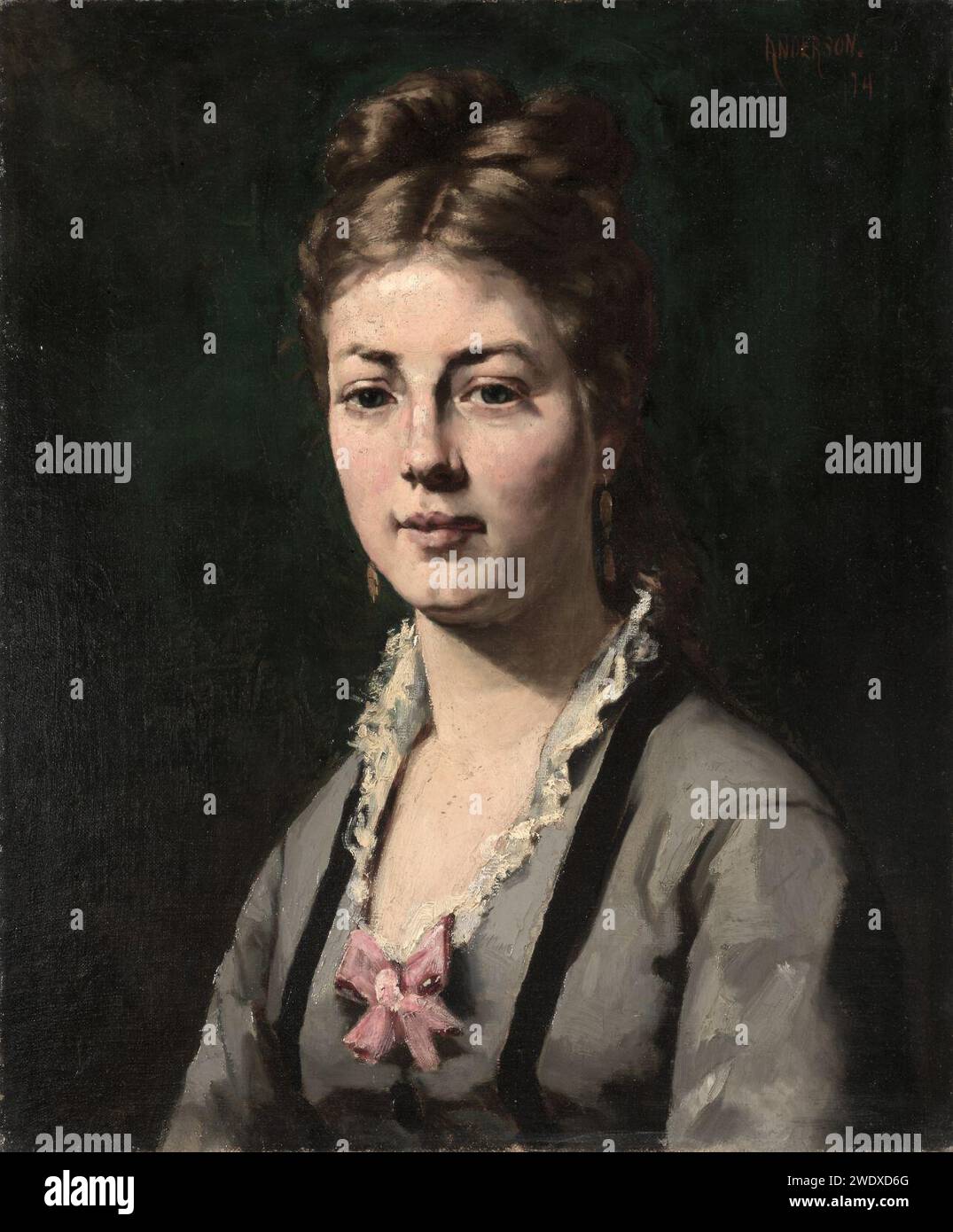 Abraham Archibald Anderson - Portrait of a Woman Stock Photo - Alamy