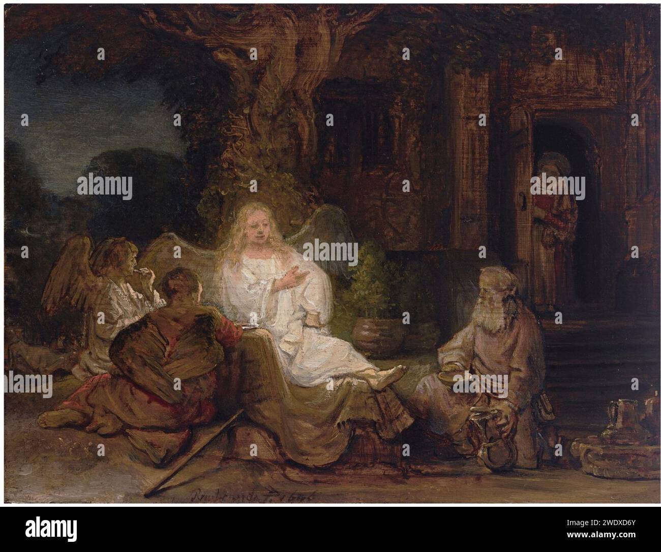 Abraham and the Angels Stock Photo - Alamy