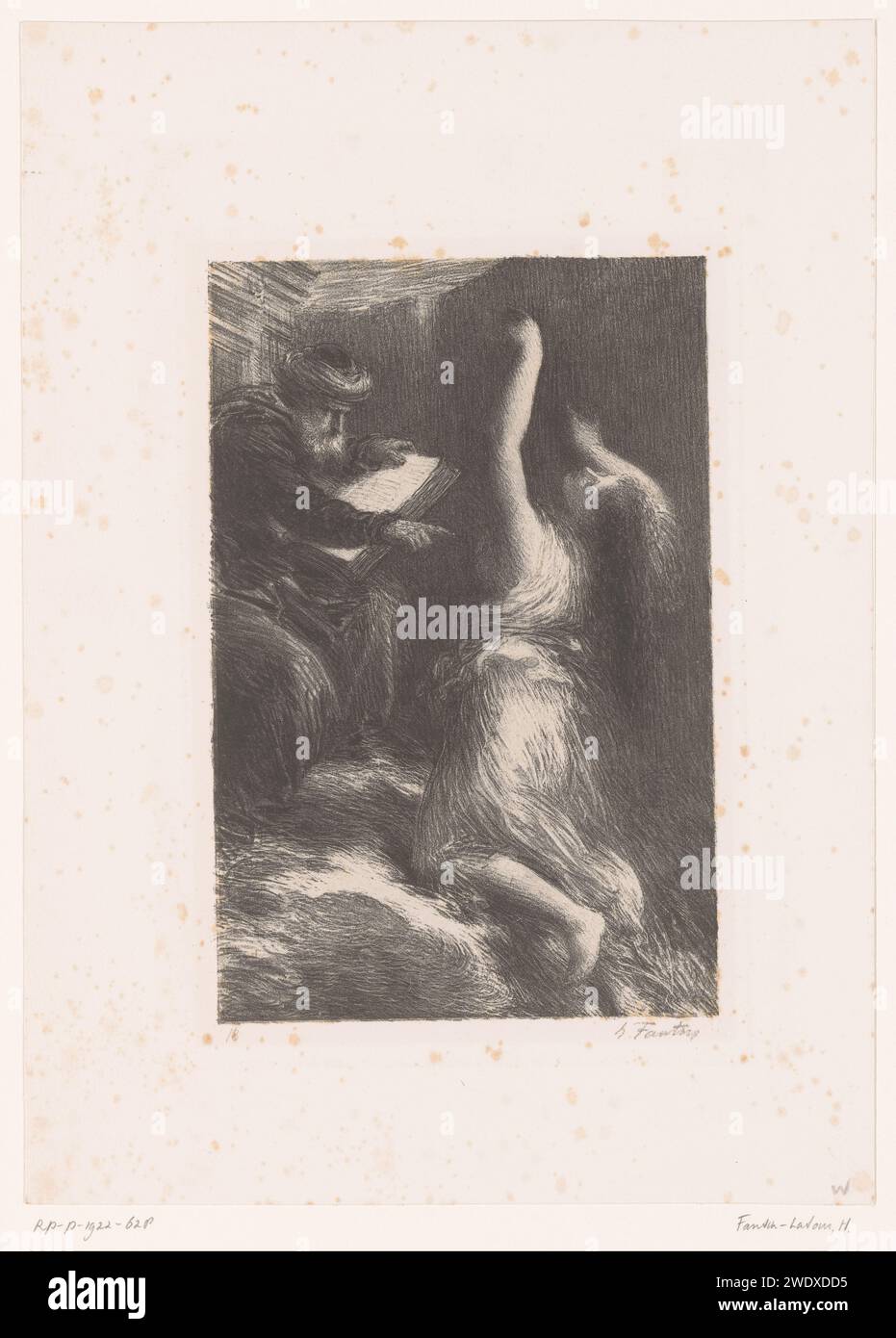 Wizard Klingsor evokes Kundry, Henri Fantin-Latour, 1886 print Paris ...