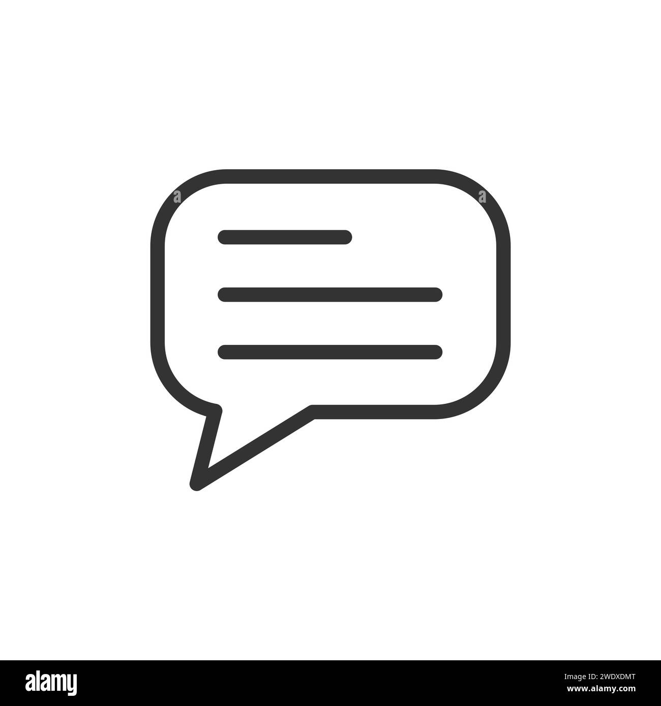 Message outline vector icon Stock Vector Image & Art - Alamy