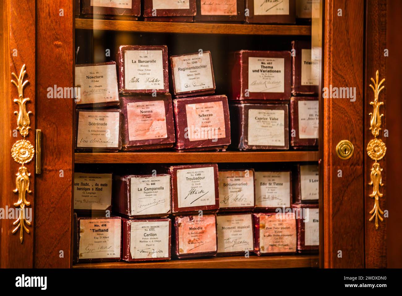 The Welte Mignon pneumatic piano in the traditional Hotel Waldhaus Sils ...
