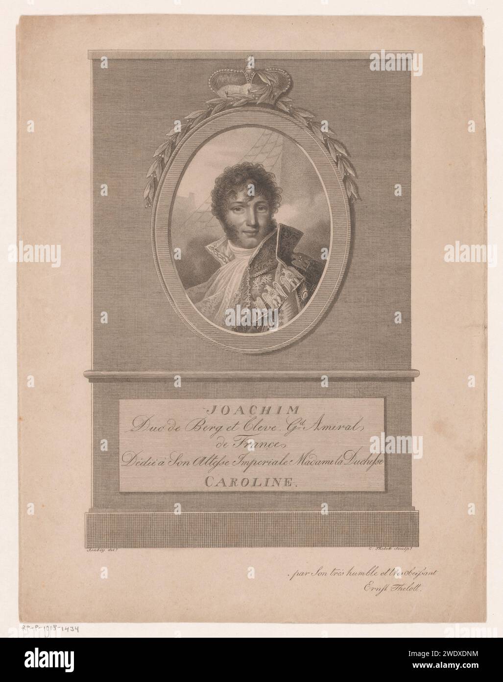PortraT van Joachim Murat, Ernst Karl Gottlieb Thelott, after Jean ...