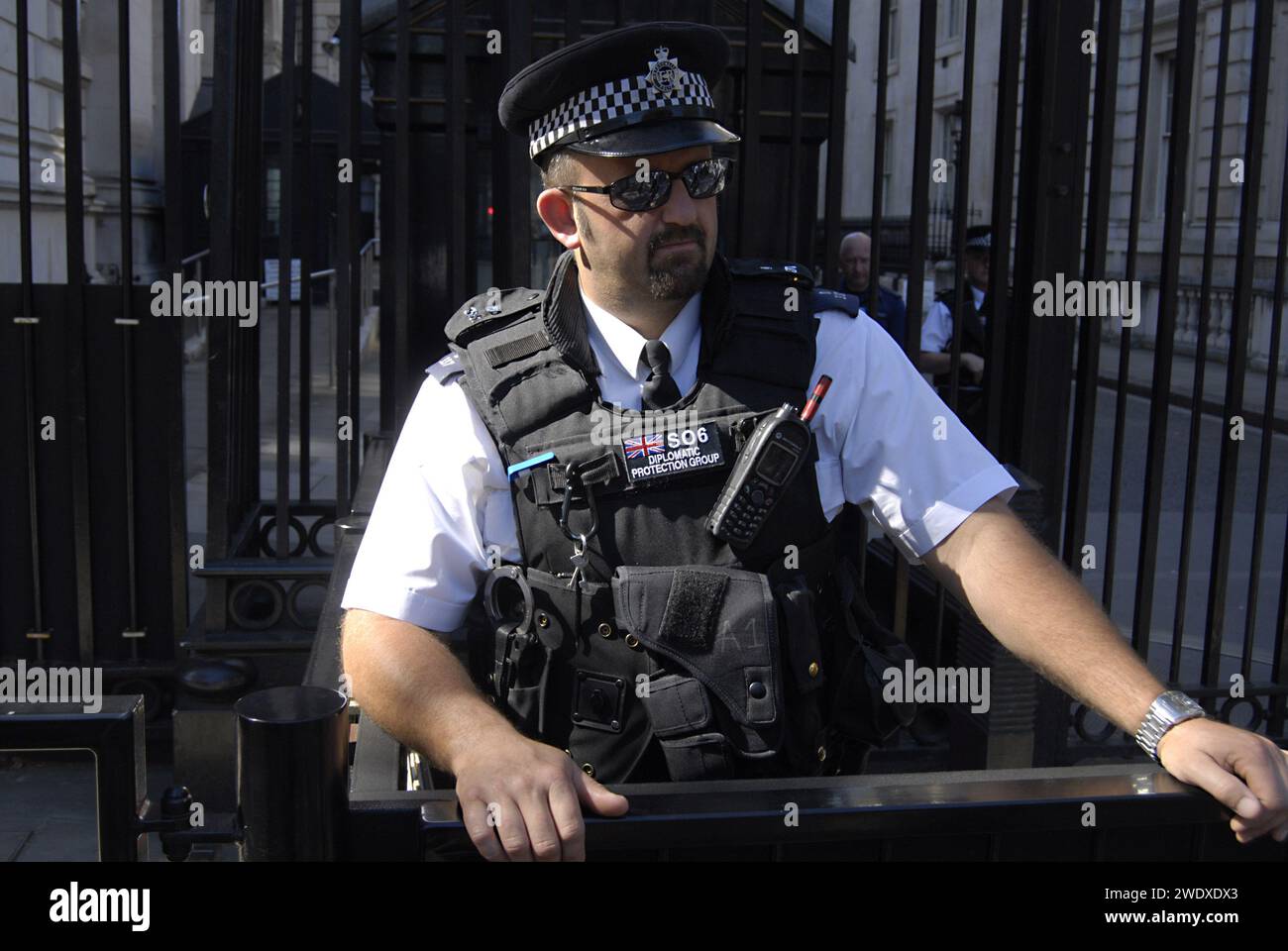 LONDON/ ENGLAND /UK British police on duty guarding prime british prime ...