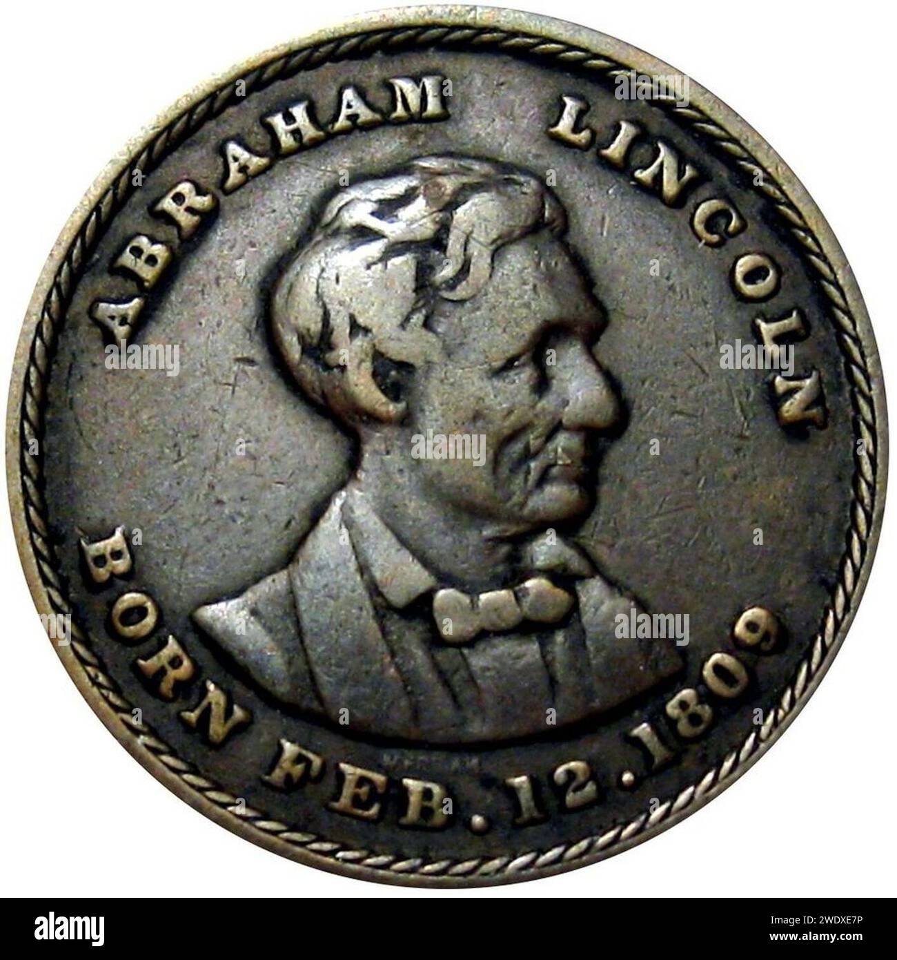 Abraham Lincoln - New Bern, North Carolina - Rebel Relic Token Merriam ...