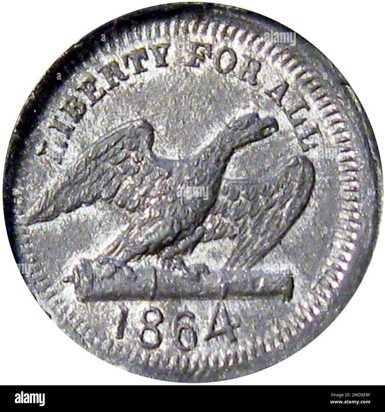 Abraham Lincoln Eagle On Cannon Patriotic Civil War Token R9 NGC (1864 ...