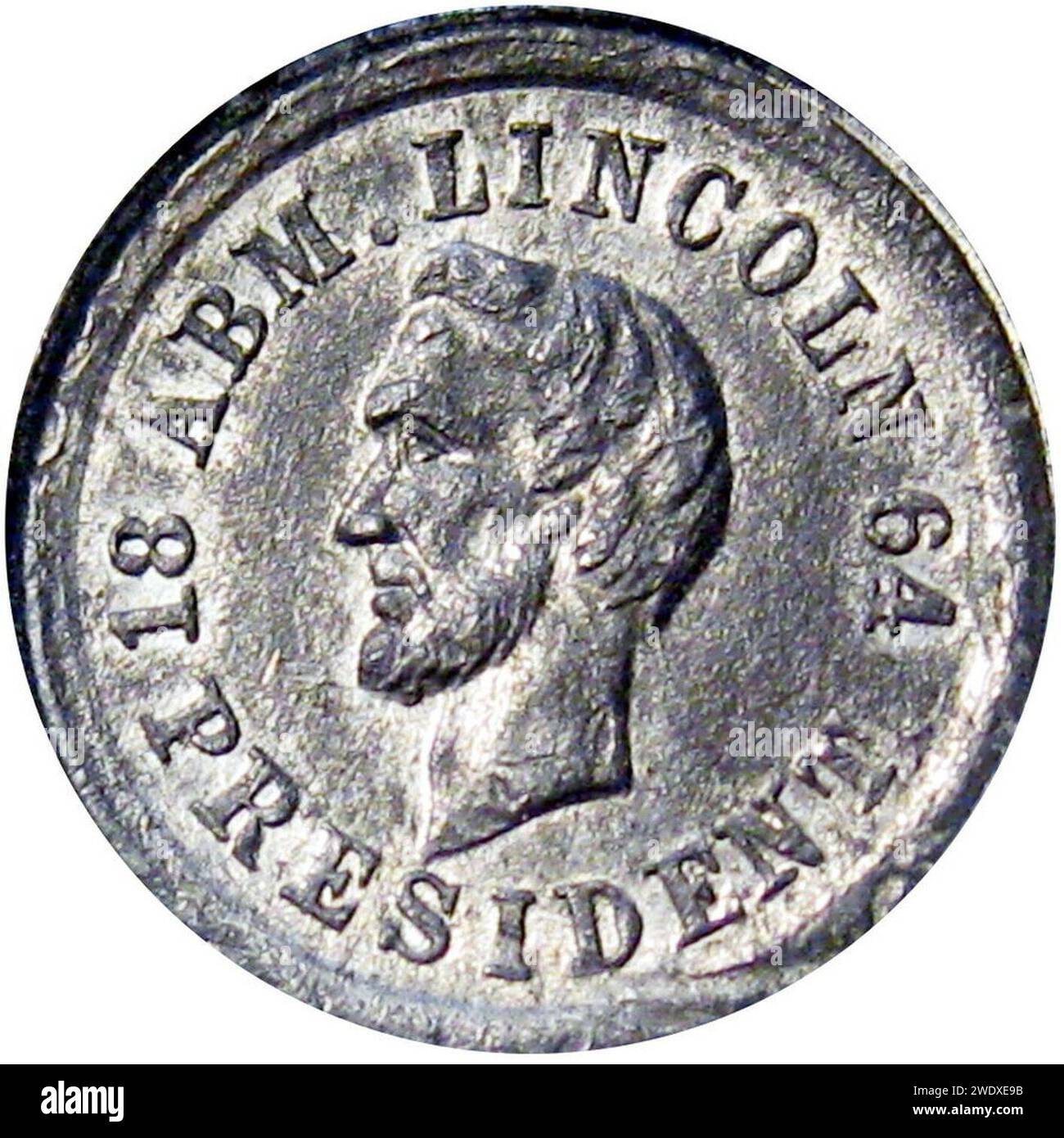 Abraham Lincoln Eagle On Cannon Patriotic Civil War Token R9 NGC (1864 ...