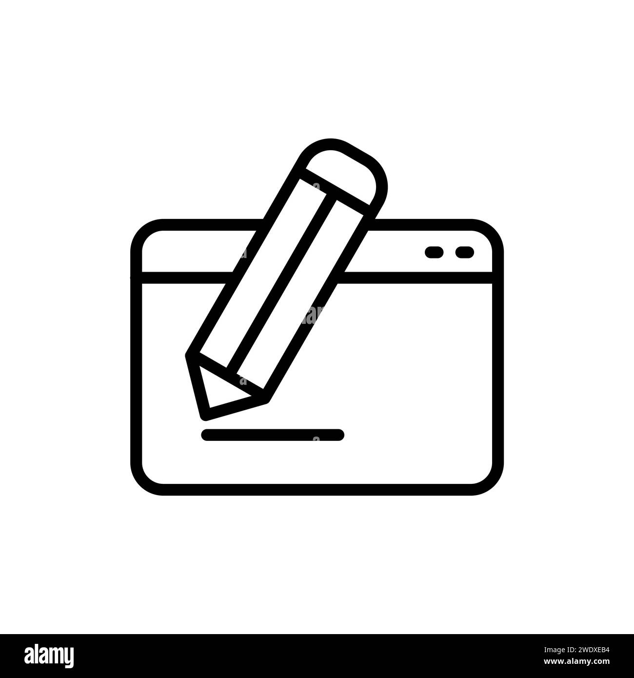 Edit outline vector icon Stock Vector Image & Art - Alamy