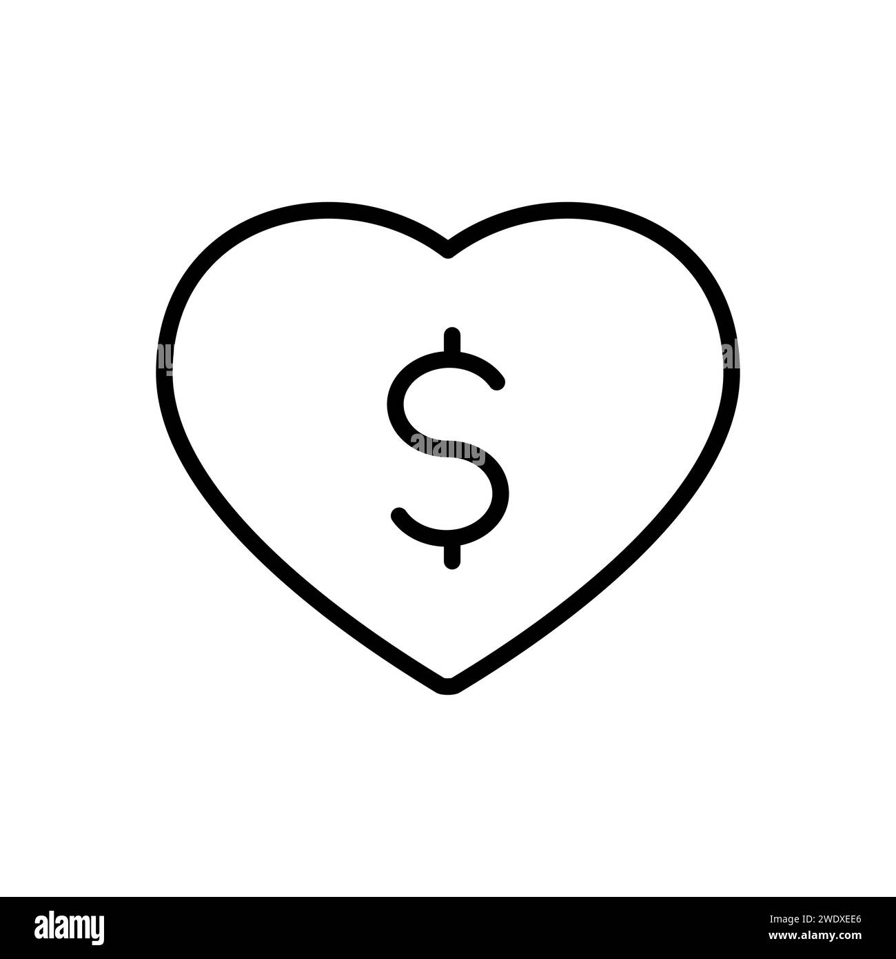 Dollar sign in heart Stock Vector Images - Alamy