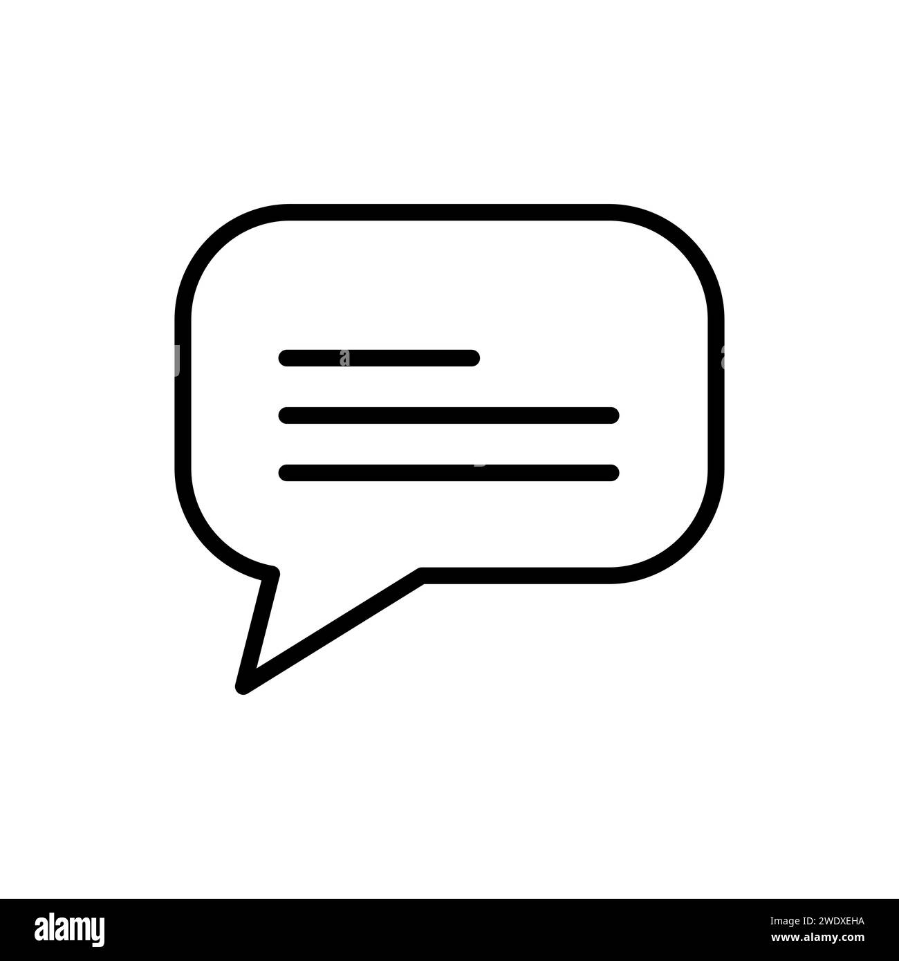 Message outline vector icon Stock Vector Image & Art - Alamy