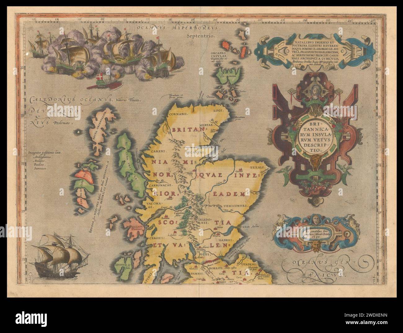 Abraham Ortelius, Britannicarum Insularum Vetus Descriptio 01 ...