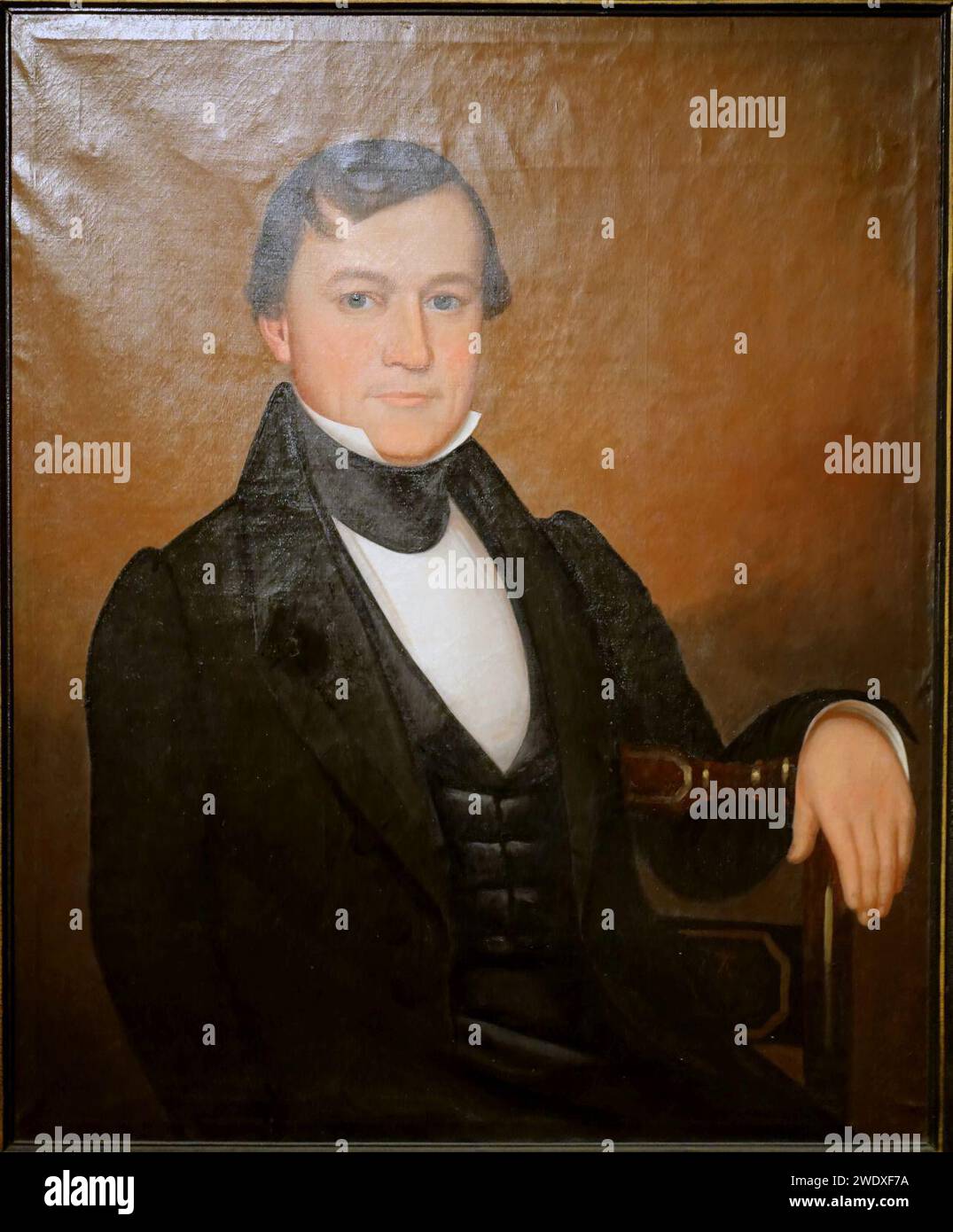 Abraham Prescott Jr. by Calvin Balis, 1842, oil on canvas - Peabody ...