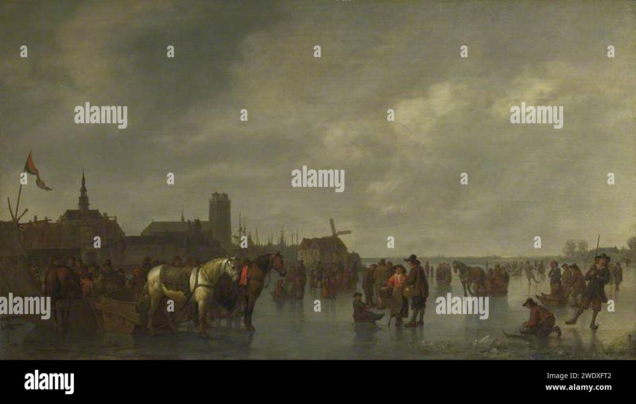 Scene on the ice outside dordrecht hi-res stock photography and images ...