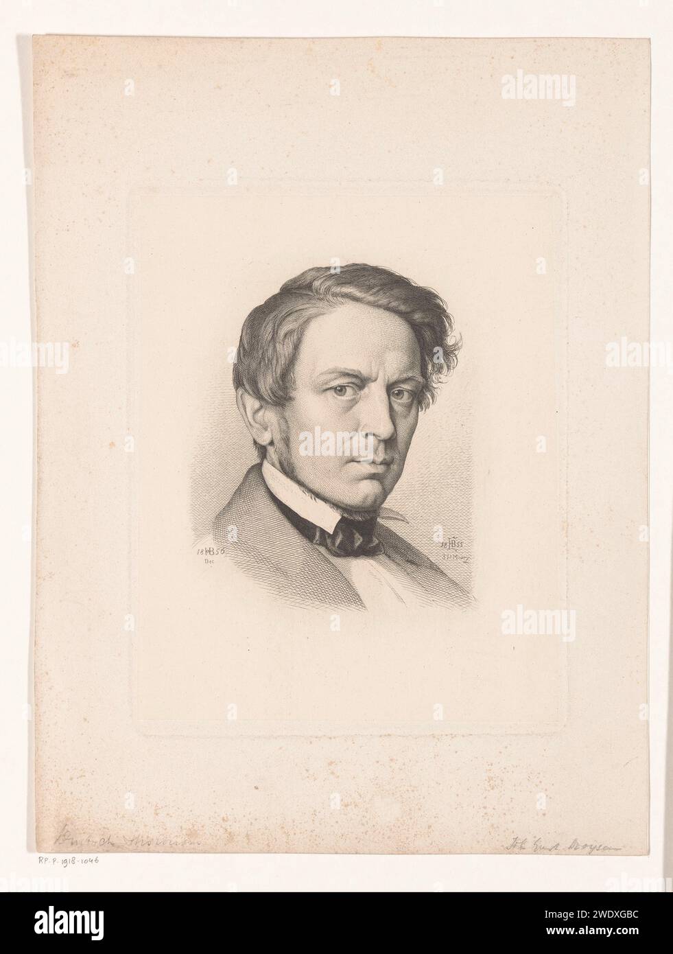 Portret van Johann Gustav Droysen, Hugo Bürkner, after Eduard Julius ...