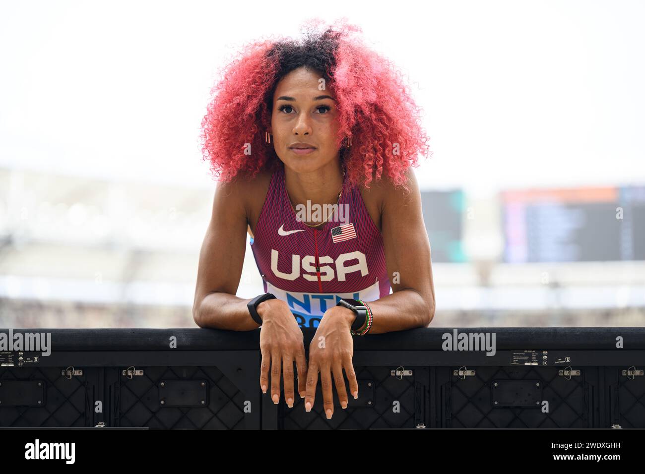 Taliyah BROOKS participating in the heptathlon at the World Athletics ...