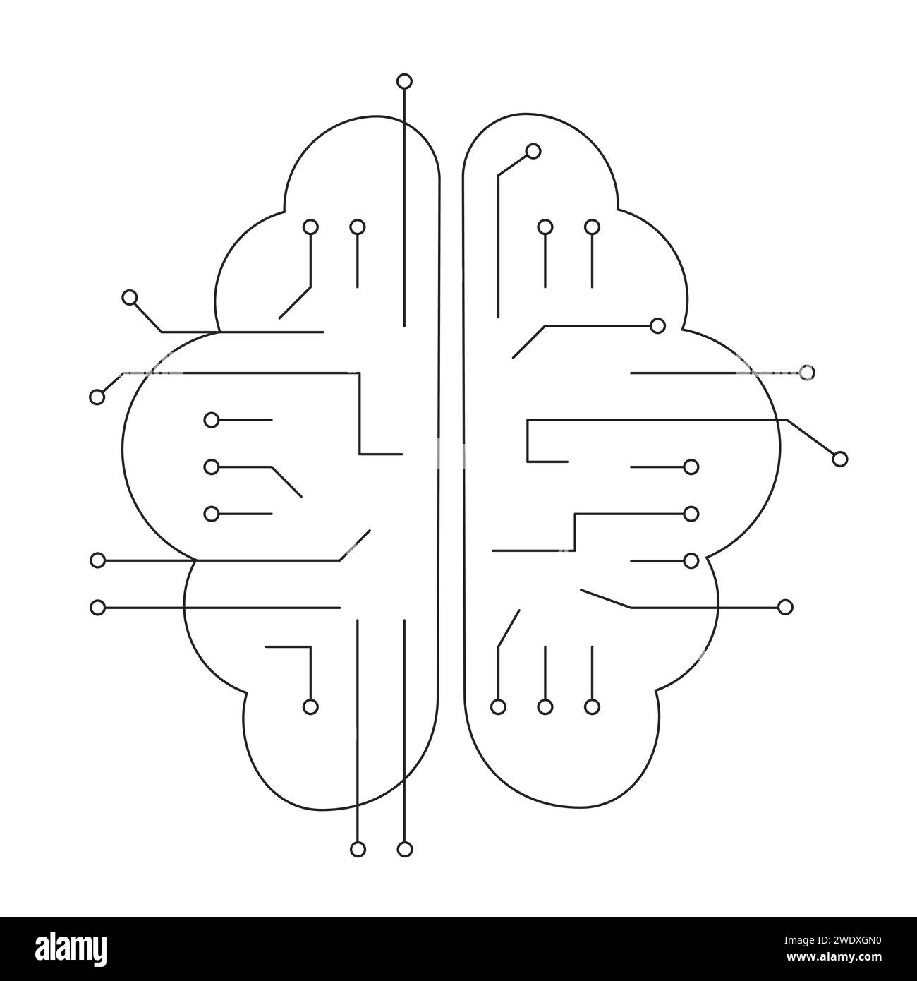 Artificial general intelligence sign. Engineers and developer neuron ...