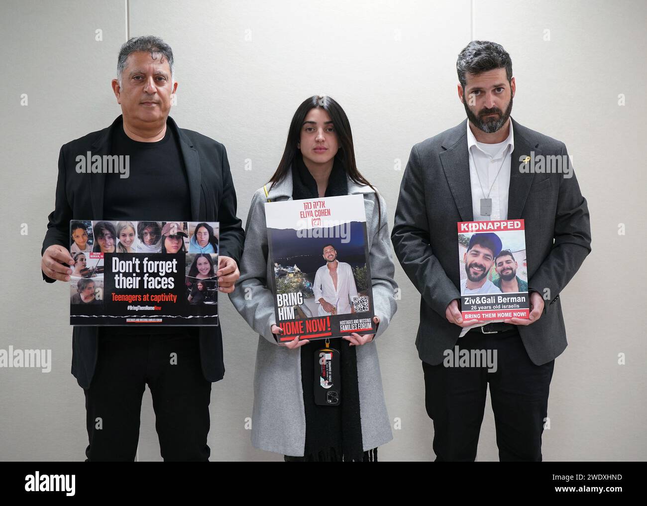 Family members of people taken hostage by Hamas in Israel on October 7 ...