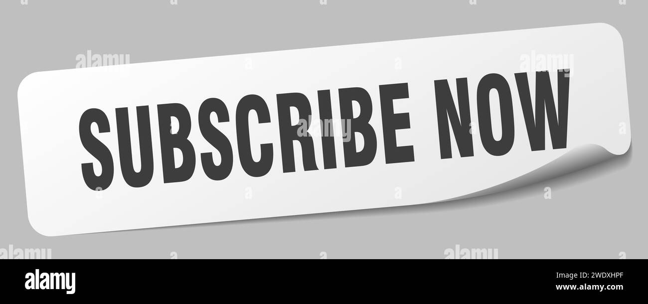 subscribe now sticker. subscribe now rectangular label isolated on ...