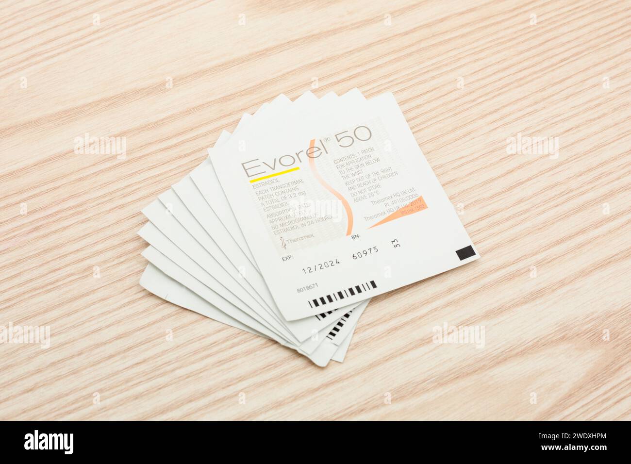 Hormone Replacement Therapy medication: Evorel 50 (estradiol Stock ...