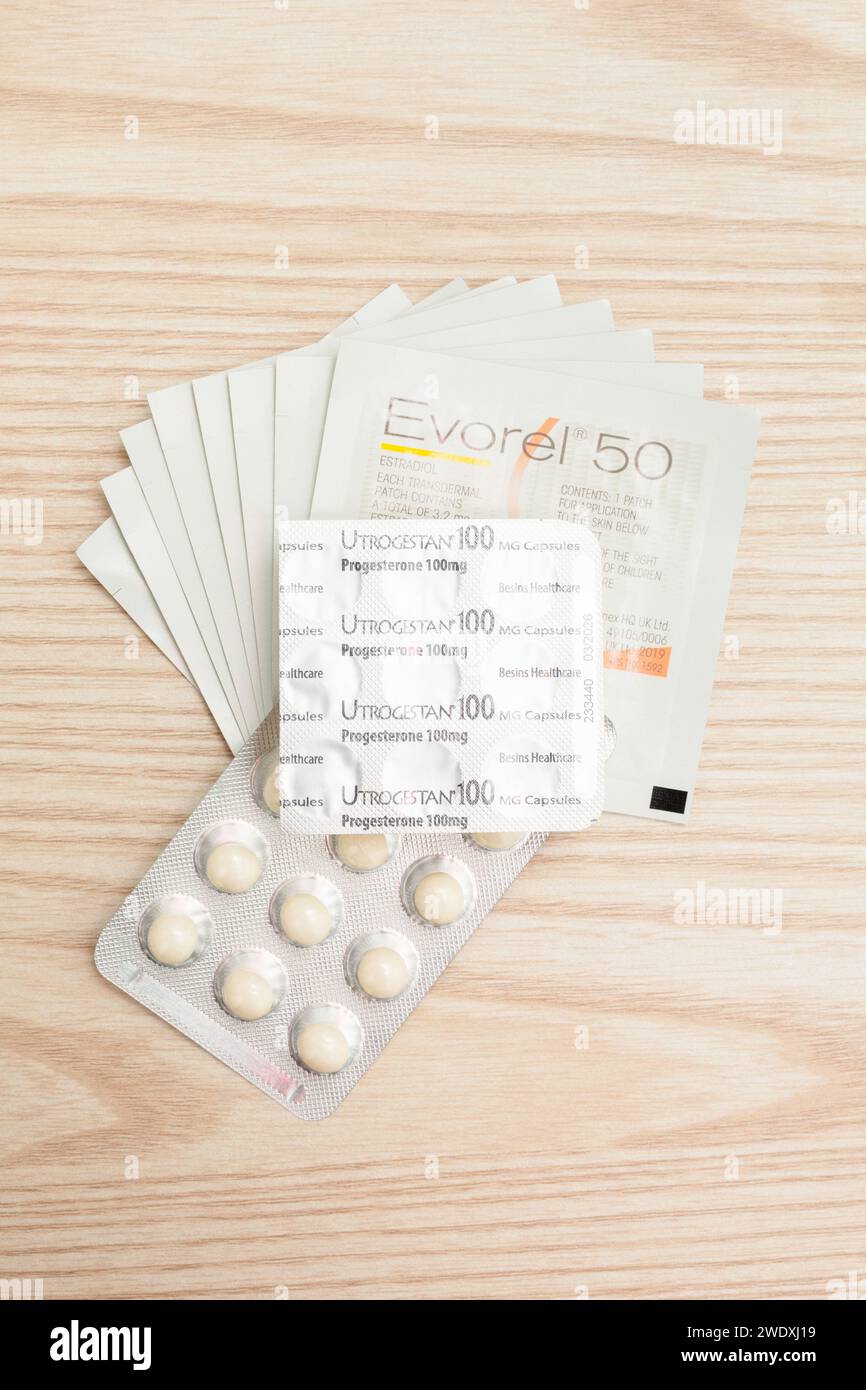 Hormone Replacement Therapy medication: Evorel 50 (estradiol Stock ...