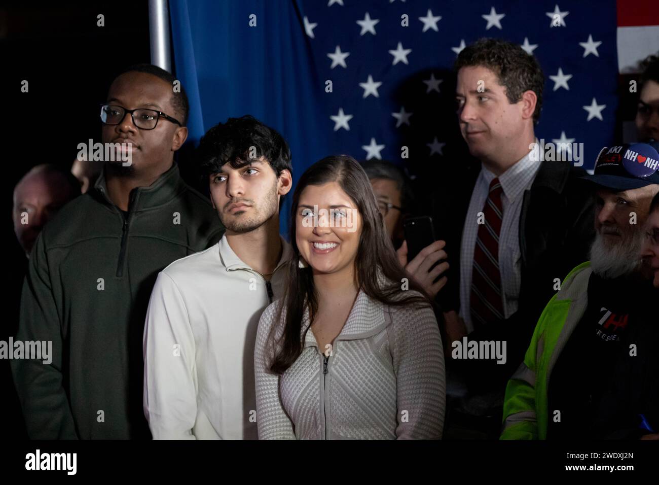 FRANKLIN, NEW HAMPSHIRE - JANUARY 22: Rena Haley, daughter of ...
