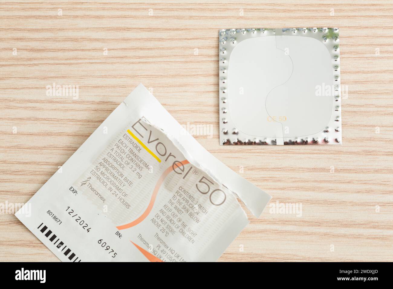 Hormone Replacement Therapy medication: Evorel 50 (estradiol Stock ...