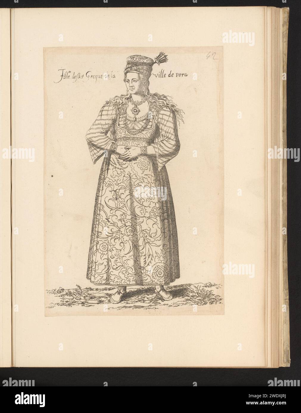 Greek girl, from Péra, Léon Davent, After Luca Penni, After Nicolas de ...