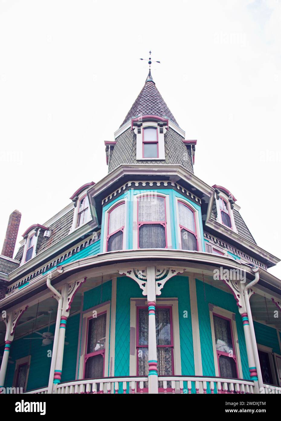 A colorful Victorian house at the Jersery Shore Stock Photo - Alamy