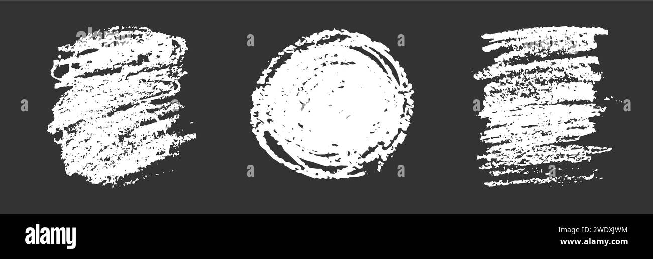 Chalk texture stain set. Hand drawn chalk background doodle effect ...