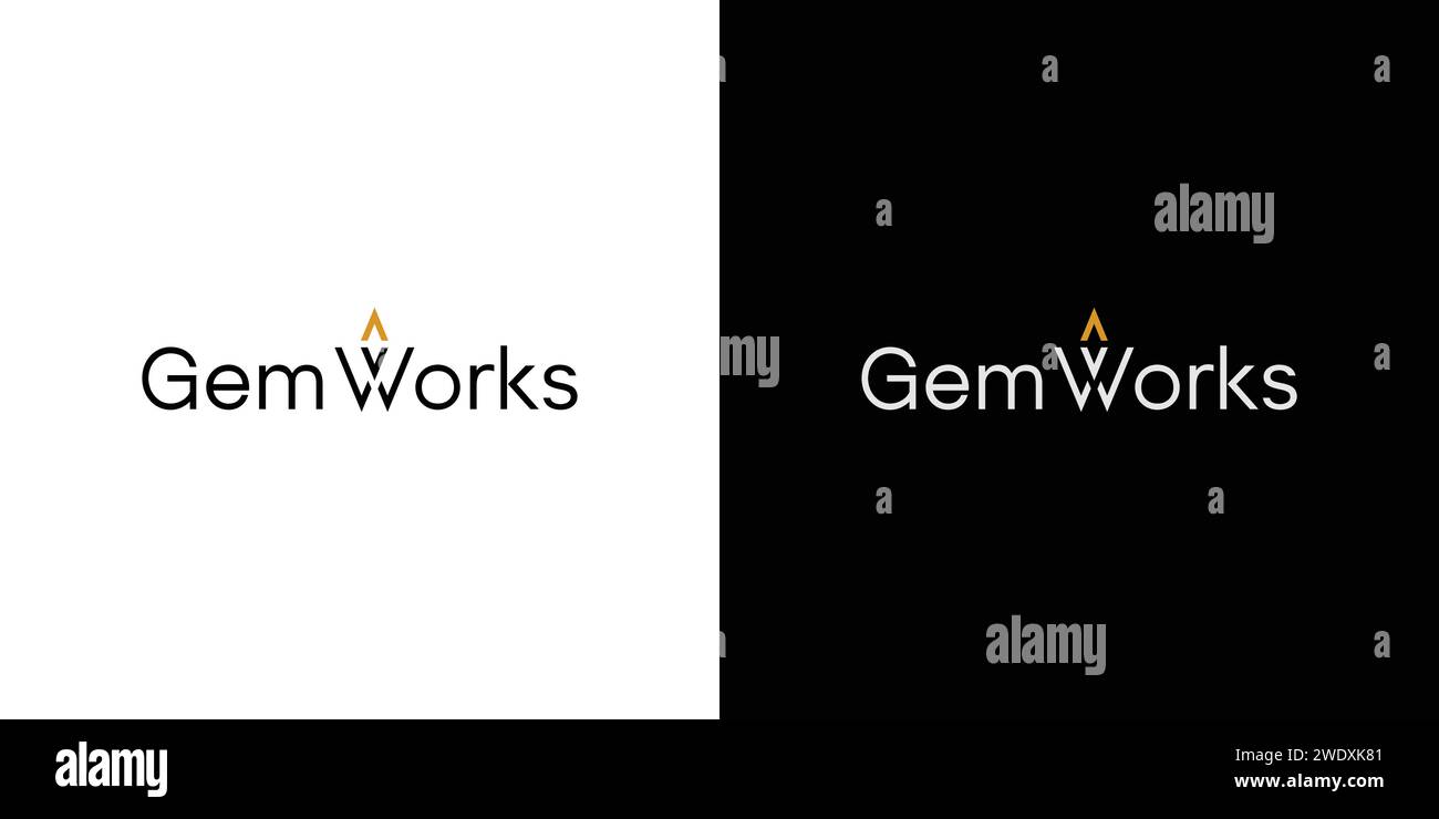Gem logo design hi-res stock photography and images - Alamy