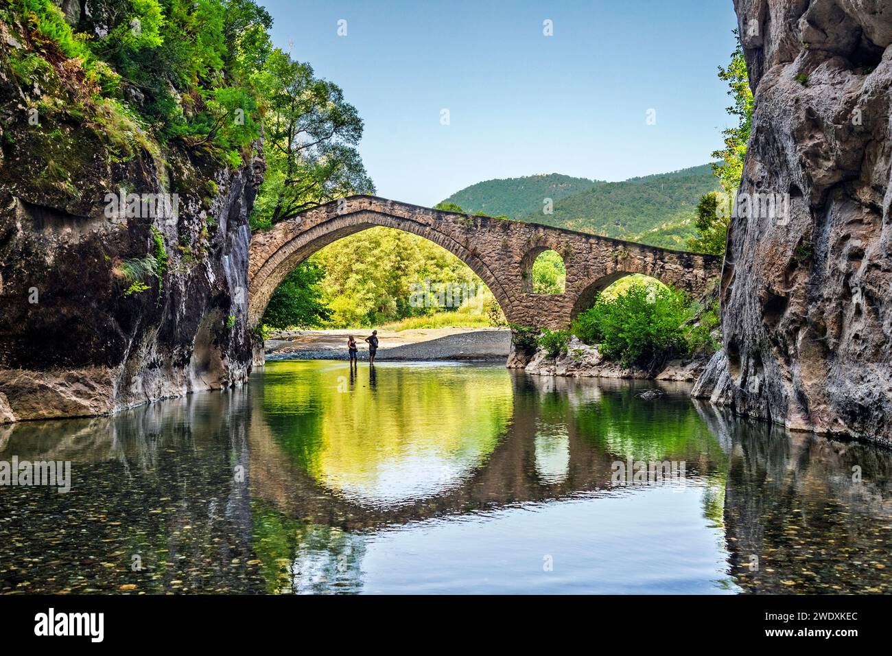 Portitsa canyon and bridge close to Spilaio village, Grevena, West ...
