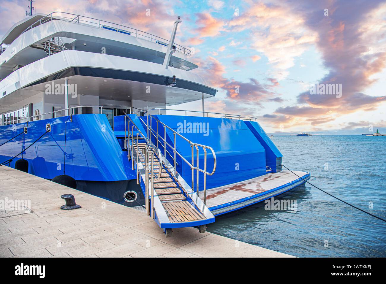 Gangway of a yacht or ship Stock Photo - Alamy