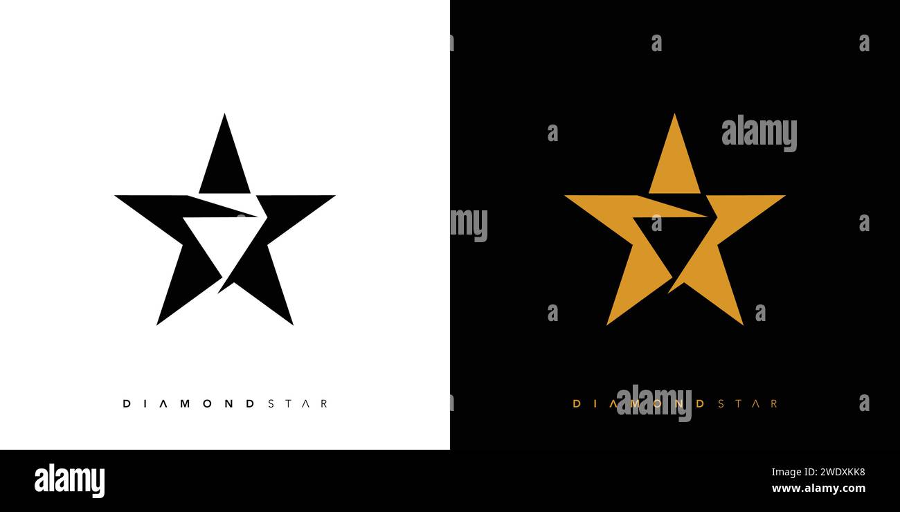Unique and elegant Diamond star logo design Stock Vector Image & Art ...