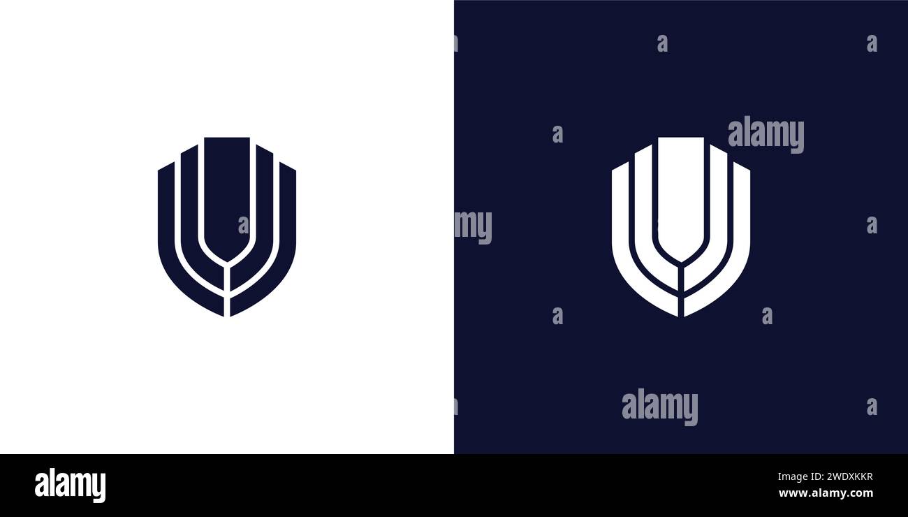 The shield logo design is bold and strong Stock Vector Image & Art - Alamy